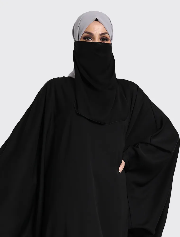 Black Basic Farasha Online in UK - Zadina Abayas @£24.99