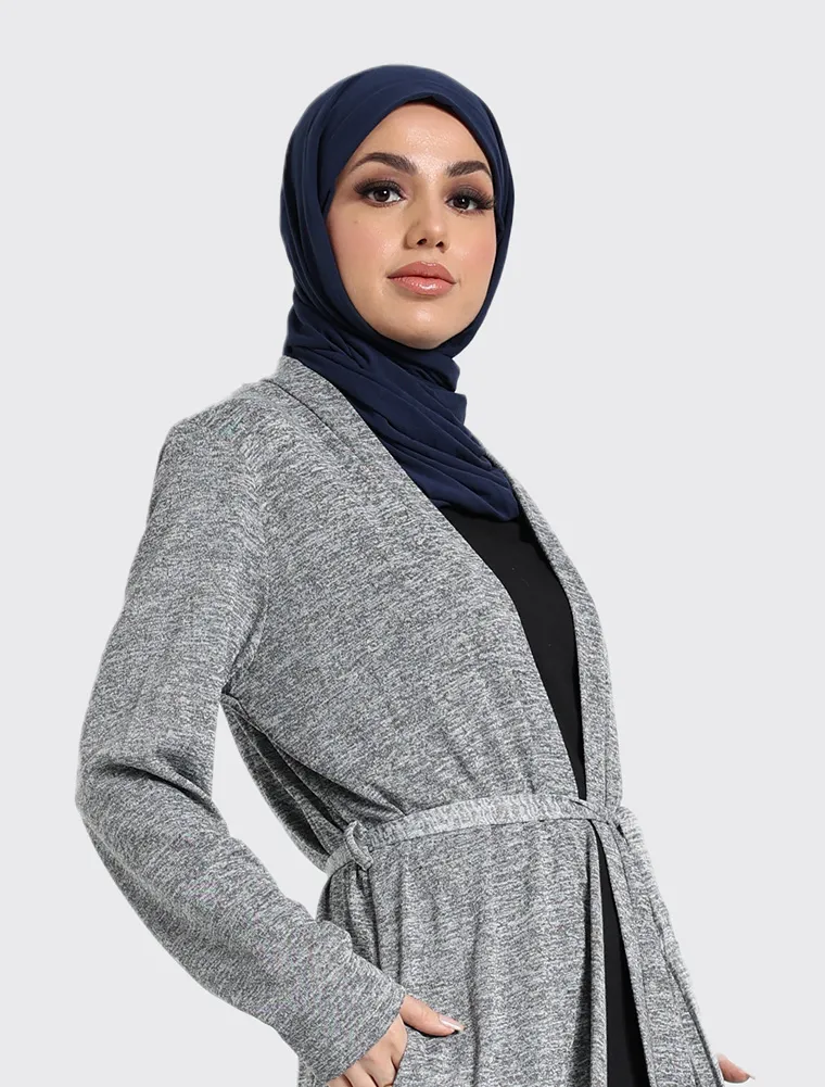 Grey Long Cardi