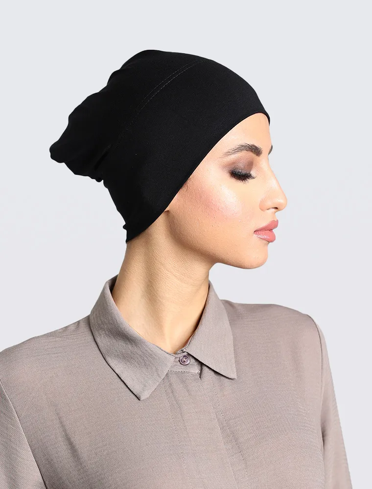 Black Tube Hijab Cap @$12.00