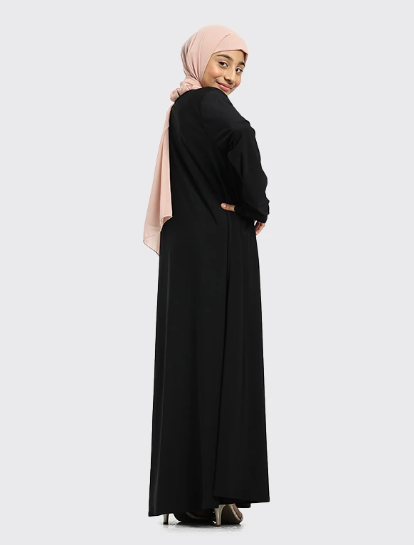 Girls Black Inigo Abaya Online in UK @£11.99