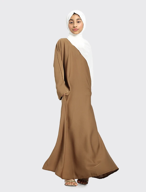 Girls Mocha Basic Abaya @ $27.00 Online in USA @$26.00