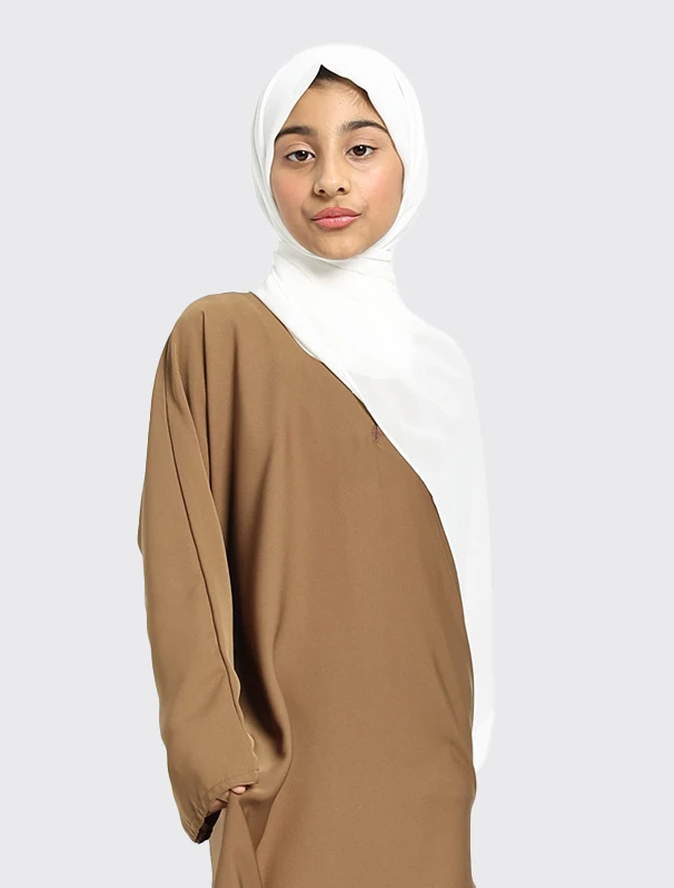 Girls Mocha Basic Abaya @£19.99