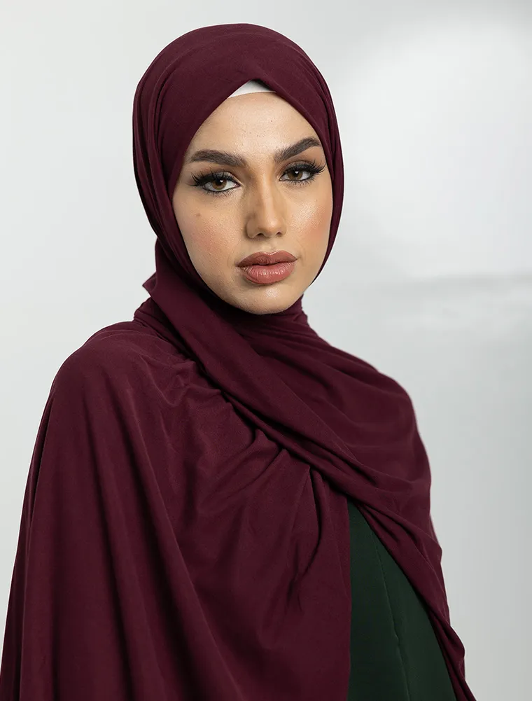 Maroon Soft Jersey Hijab @$17.00