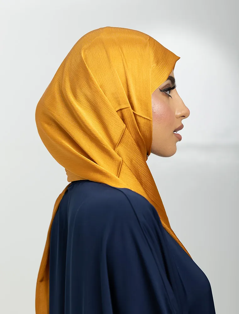 Mustard Satin Muna Hijab