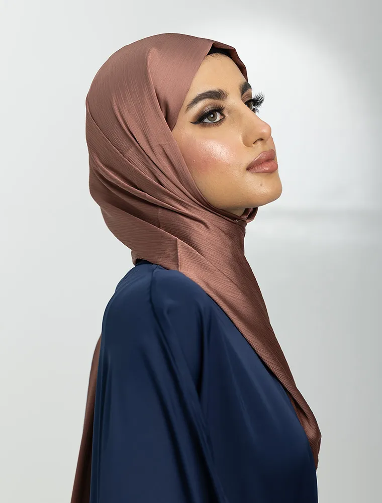 Dark Rose Satin Muna Hijab