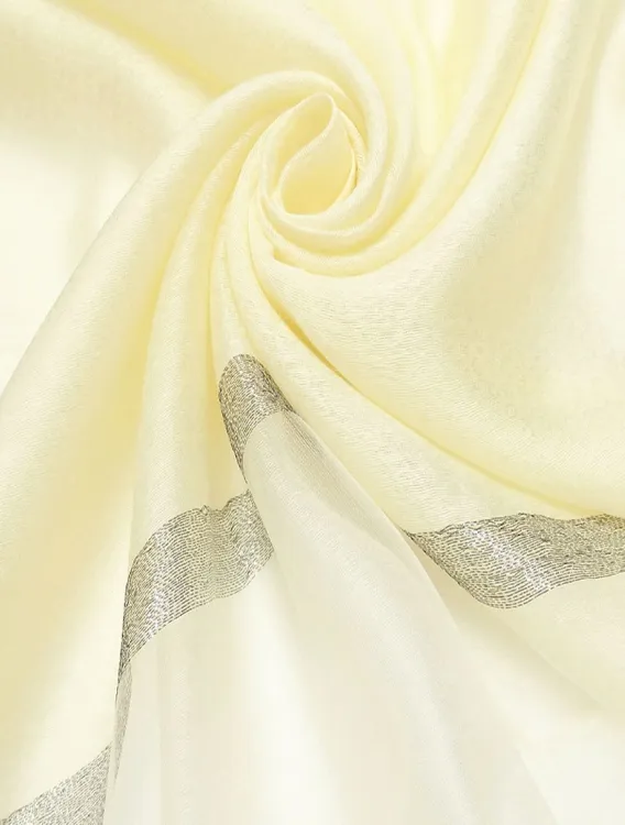 Cream Shimmer Organza Hijab