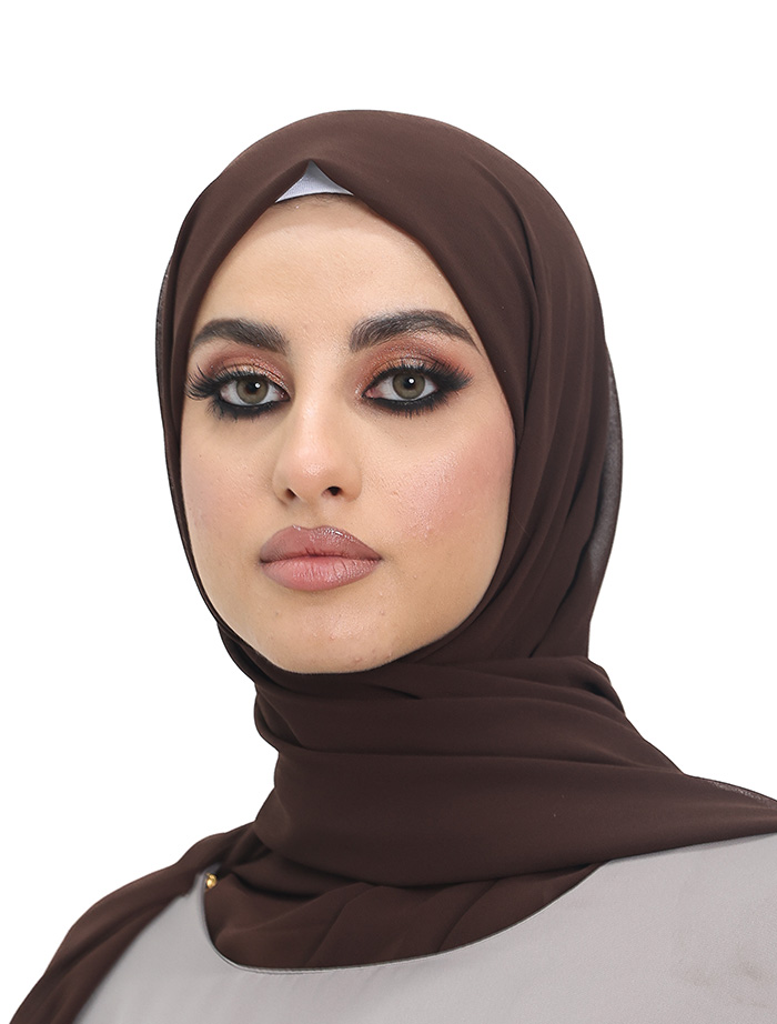 Brown Georgette Hijab