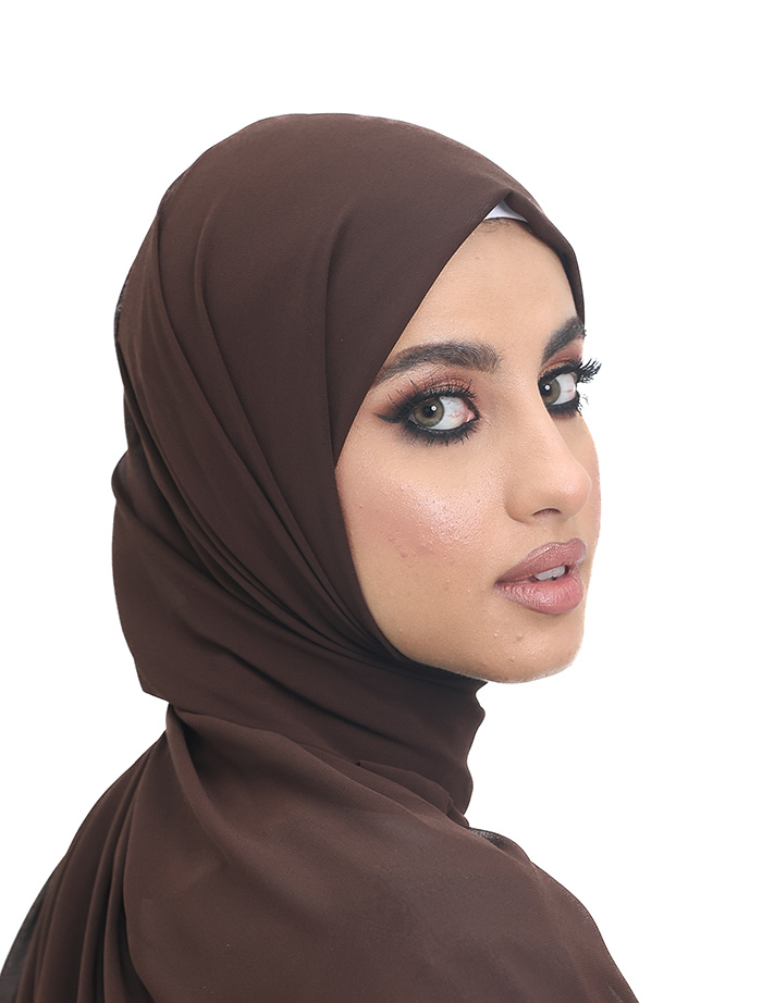 Brown Georgette Hijab
