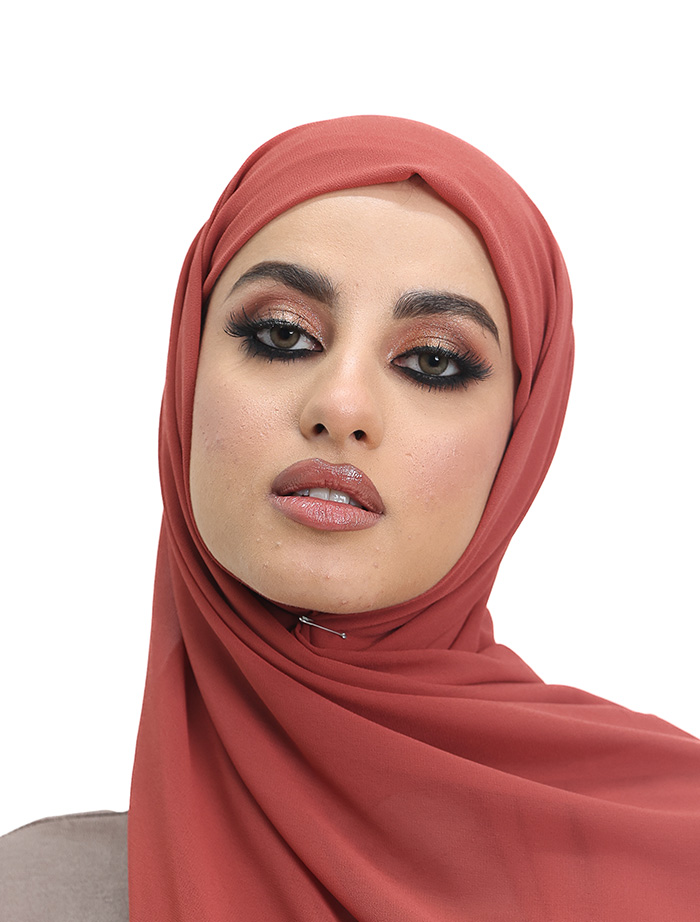 Rust Georgette Hijab