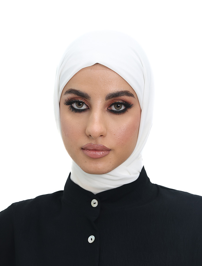 Home / White Georgette Hijab