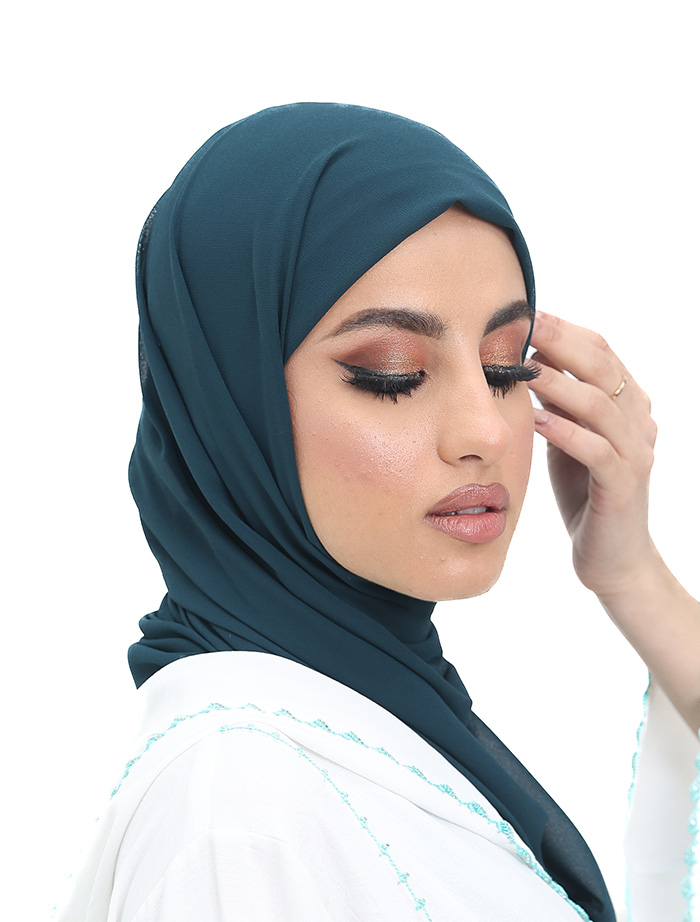 Teal Georgette Hijab