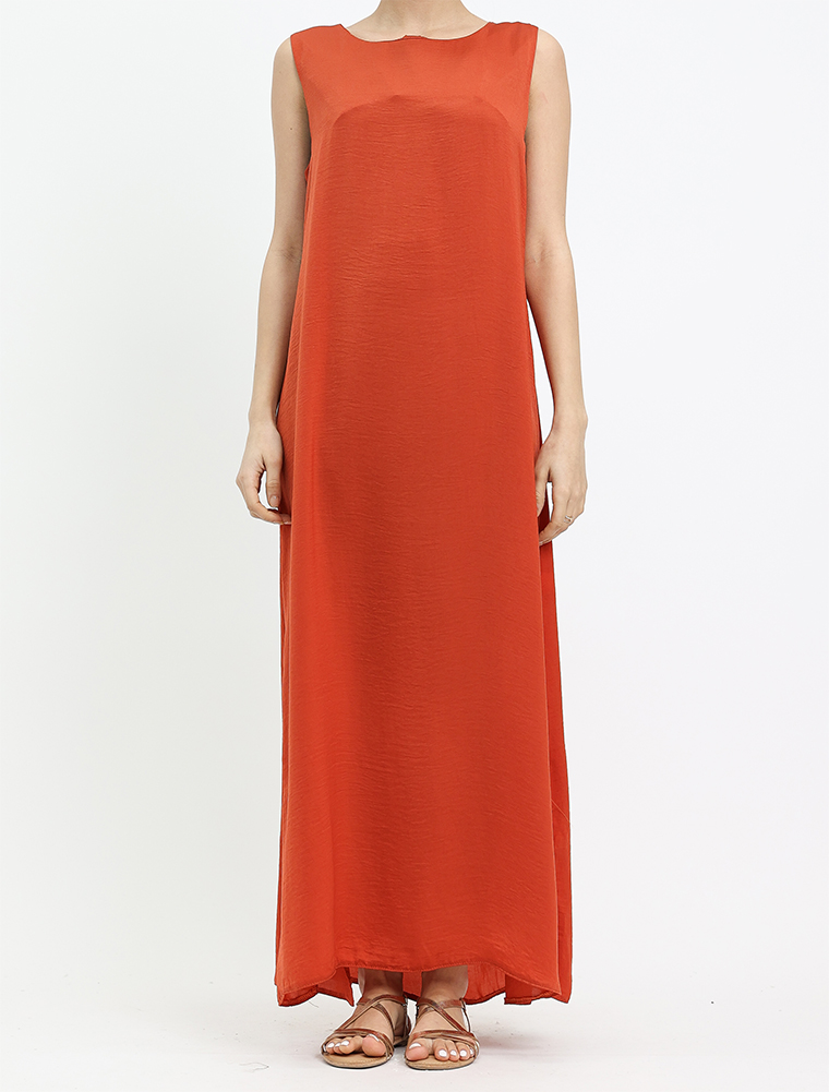 Burnt Orange Slip Dress @$35.00