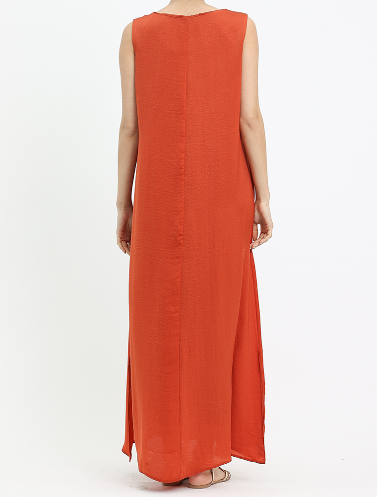 Burnt Orange Slip Dress @$35.00